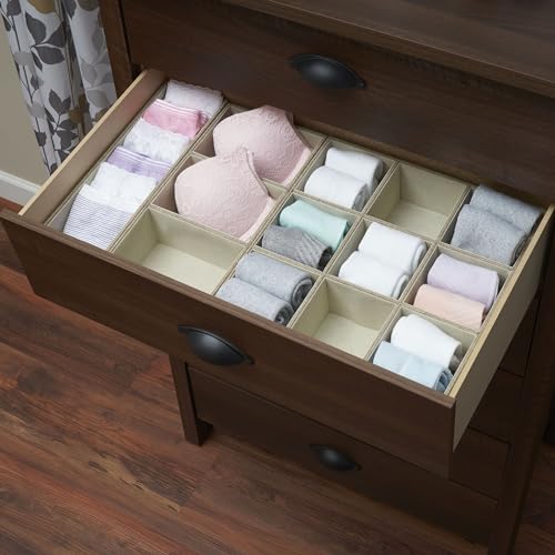 Household Essentials Brown 720-1 Deep Drawer Organizer Box for Storage | 12 in x 4 in x 3.13