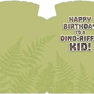 Paper House T Rex Roaring Die Cut Foil Birthday Card for Kids