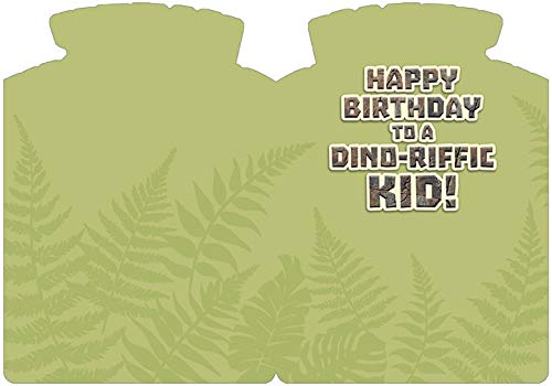 Paper House T Rex Roaring Die Cut Foil Birthday Card for Kids