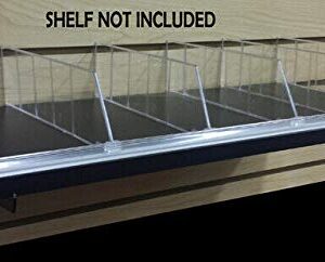 3" H Snap on Adjustable Depth Shelf Dividers for 10" D to 16" D Shelves, 50 Pack