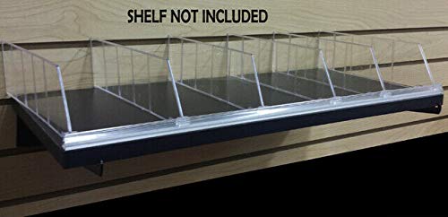 3" H Snap on Adjustable Depth Shelf Dividers for 10" D to 16" D Shelves, 50 Pack