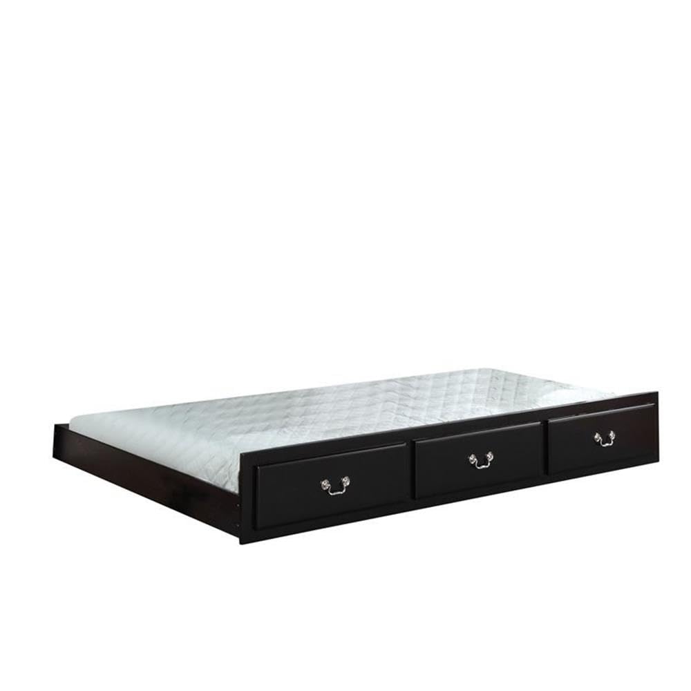 Acme Bailee Twin Wooden Trundle with Faux Drawers in Black