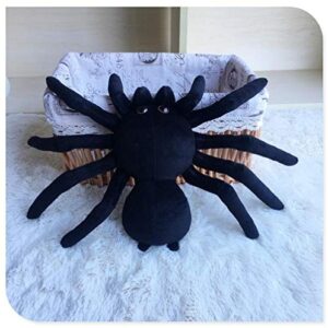 TAMMYFLYFLY Black Spider Plush, 9 Inch Collectible Decorative Big Eyes Tarantula Stuffed Toy Soft Take A Long Plushie Pillow Squishes Washable Cushy Mini Doll