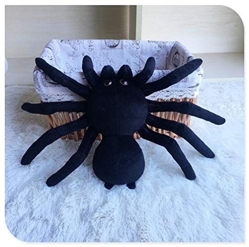 TAMMYFLYFLY Black Spider Plush, 9 Inch Collectible Decorative Big Eyes Tarantula Stuffed Toy Soft Take A Long Plushie Pillow Squishes Washable Cushy Mini Doll