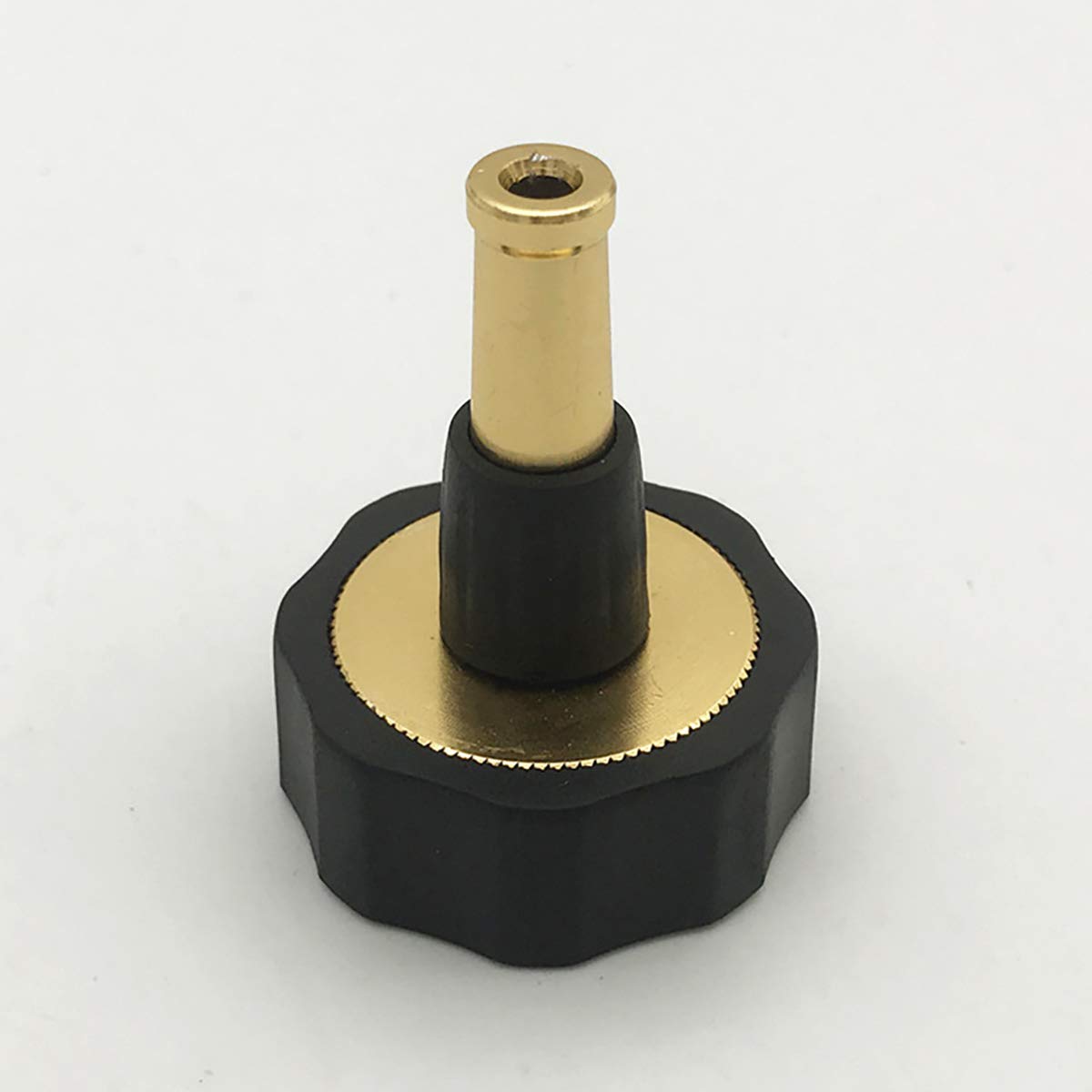 Hanobo Pack of 2 Brass Shut Off Garden Hose Connectors with High Pressure Jet Sweeper Sprayer Nozzle