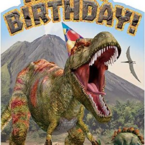 Paper House T Rex Roaring Die Cut Foil Birthday Card for Kids