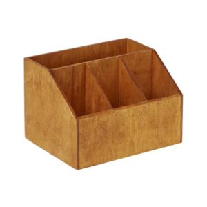 american metalcraft pwc7 poplar wood caddy, natural, 7 1/2-inches