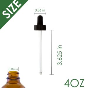 GreenHealth - Glass Dropper - Fits 4 oz Glass Bottle with the Neck Size 22/400