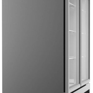 KoolMore - RIR-2D-GD 54" 2 Glass Door Commercial Reach-in Refrigerator Cooler with LED Lighting - 47 cu. ft, Stainless Steel