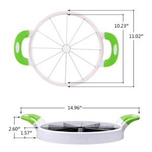 NEX Watermelon Slicer Cutter, Stainless Steel Melon Fruit Round Quickly Cut Tool, Multifunctional Peeler Corer for Cantaloupe Apple Pineapple, Kitchen Slicer Gadget