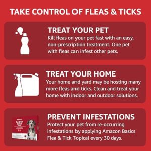 Amazon Basics Flea and Tick Topical Treatment for X-Large Dogs (89-132 pounds), 3 Count (Previously Solimo)