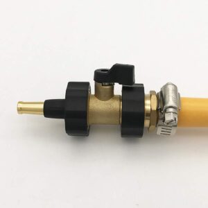 Hanobo Pack of 2 Brass Shut Off Garden Hose Connectors with High Pressure Jet Sweeper Sprayer Nozzle