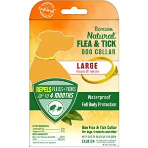 tropiclean natural flea & tick repellent collar for large dogs - natural protection from fleas & ticks - effective pest control solution for pets - made with natural active ingredients