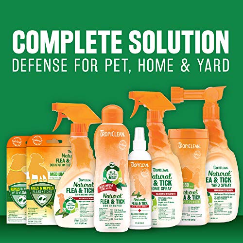 TropiClean Natural Flea & Tick Repellent Collar for Large Dogs - Natural Protection from Fleas & Ticks - Effective Pest Control Solution for Pets - Made with Natural Active Ingredients