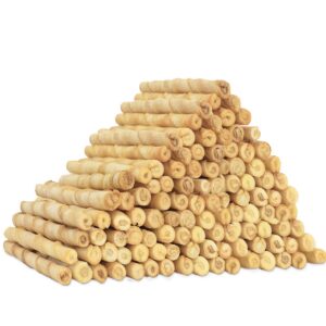 mon2sun dog rawhide twist sticks chicken flavor 5 inch thin sticks rawhide chews dog treats for puppy and small dogs 120 count