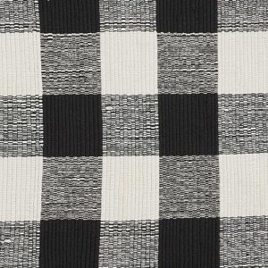 Park Designs Buffalo Check Rag Rug - Black & Cream