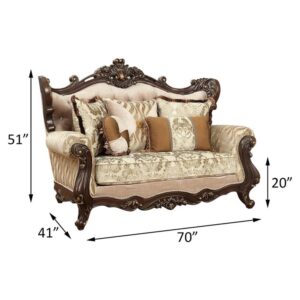 Acme Furniture Loveseat w/5 Pillows