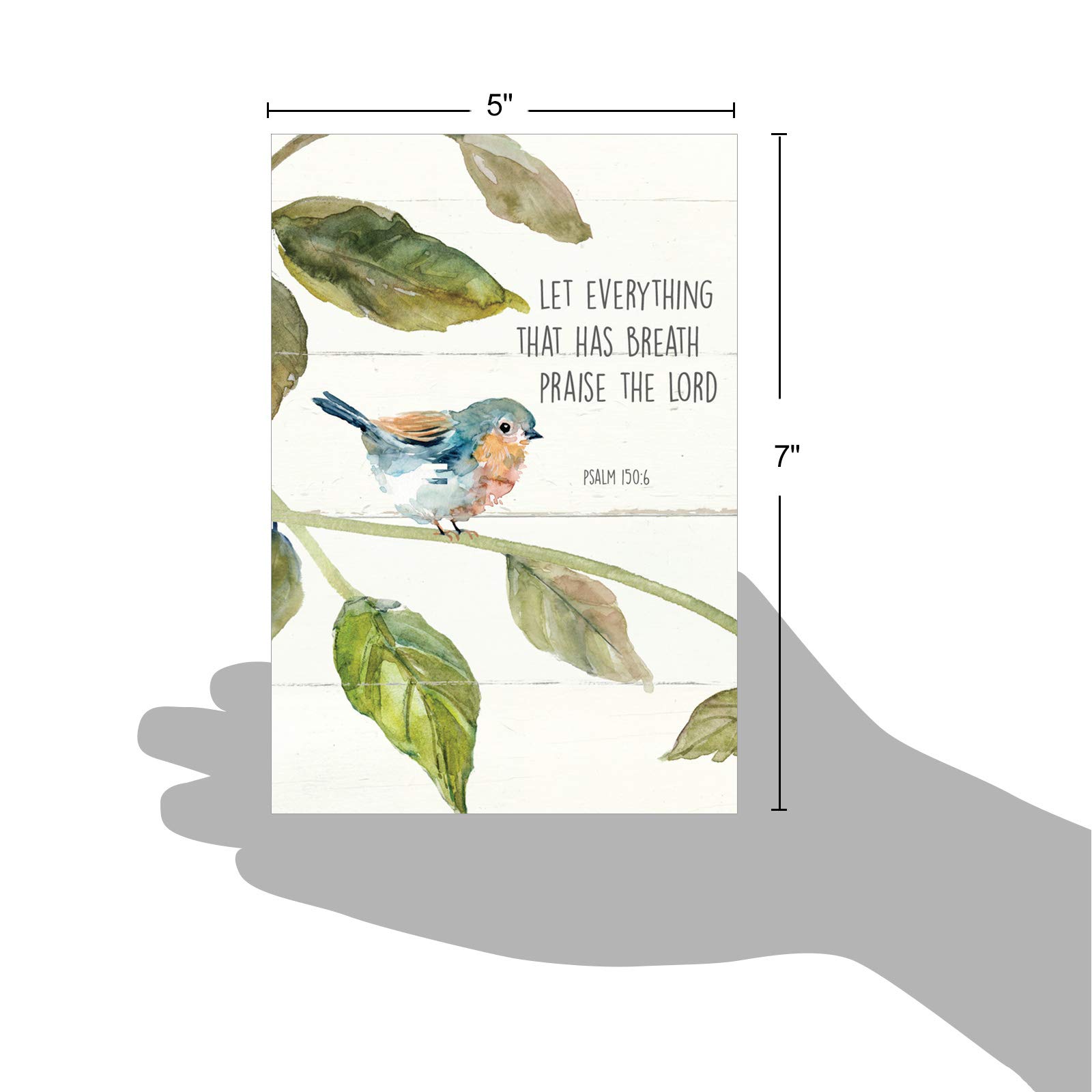 The Best Card Company - Congratulations Greeting Card with Envelope - Beautiful Appreciation, Celebration Card - Scripture Birds C7108ICGG