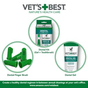 Vet's Best Vet’s Best Dog Toothbrush | Easy Teeth Cleaning for Dog Dental Care, Perfect for Dogs and Cats | Comes With 10 Soft Finger Brushes Per Pack