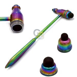 tromner neurological reflex hammer with pointed tip handle for cutaneous and superficial responses - free-parts-for-life & - multi titanium rainbow color by g.s online store