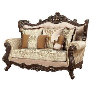 acme furniture loveseat w/5 pillows