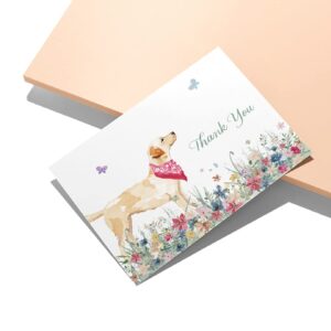 Twigs Paper Thank You Cards Dogs Design - 12 Assorted Dogs Thank You Cards with Envelopes - Made in USA Greeting Card - Eco Friendly Blank Cards and Envelopes - 5.5 x 4.25 Size Appreciation Cards