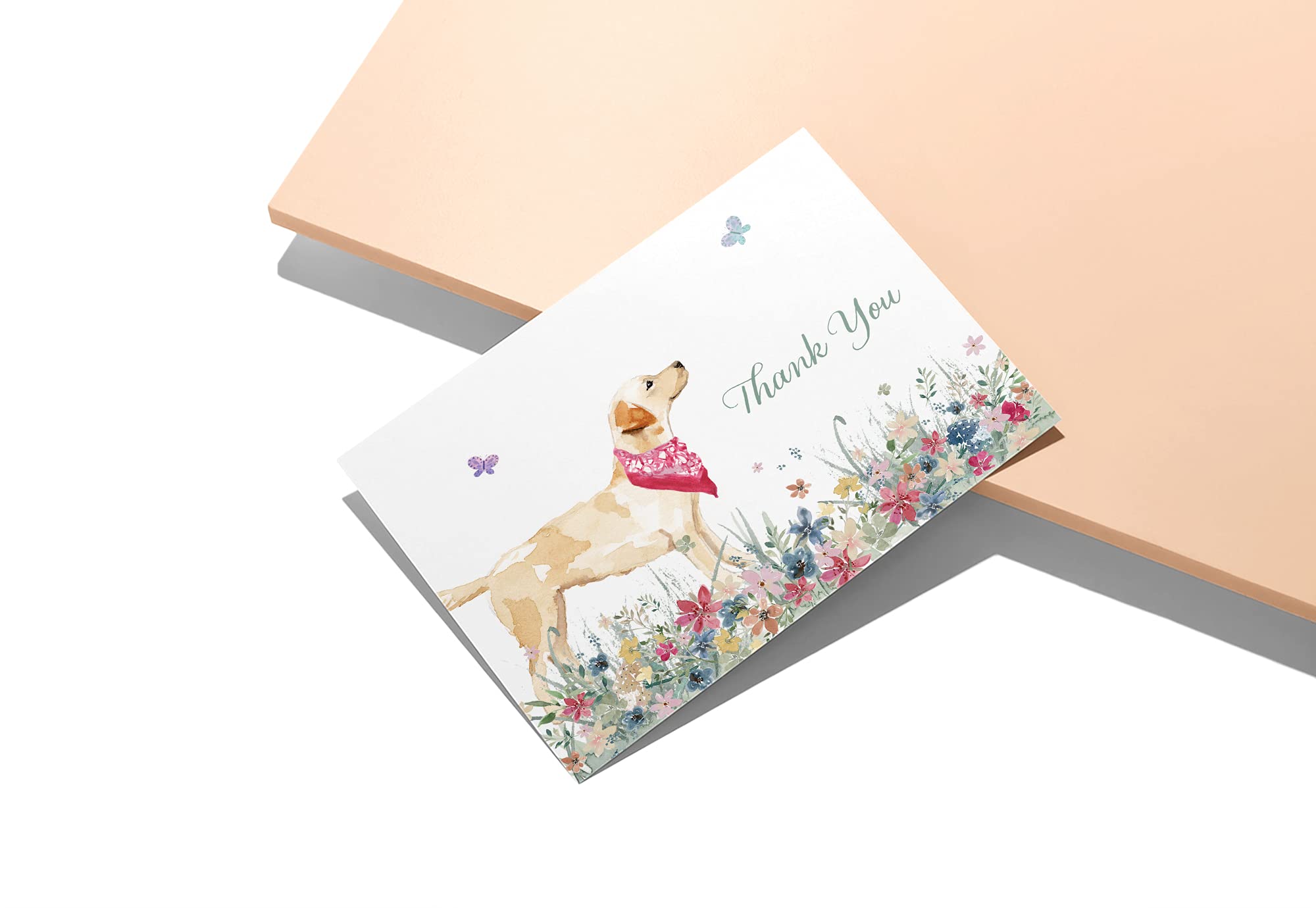 Twigs Paper Thank You Cards Dogs Design - 12 Assorted Dogs Thank You Cards with Envelopes - Made in USA Greeting Card - Eco Friendly Blank Cards and Envelopes - 5.5 x 4.25 Size Appreciation Cards