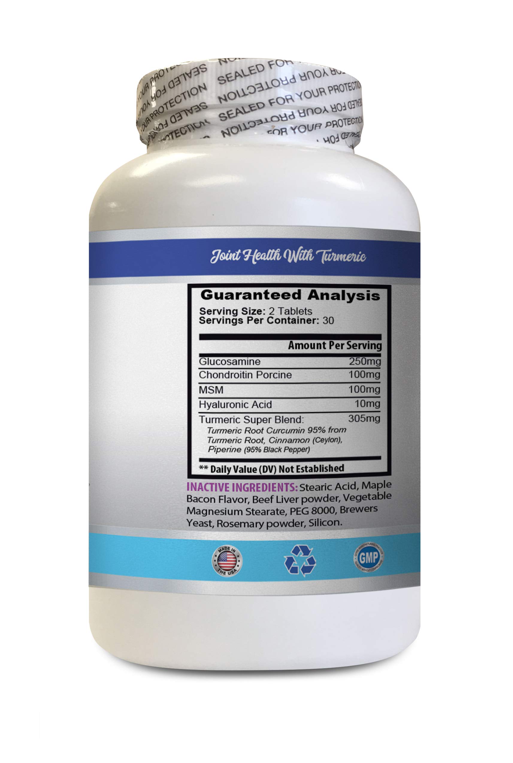 PET SUPPLEMENTS & NUTRITION LLC Dog Joint glucosamine - Joint Health with Turmeric - MSM - GLUCOSAMINE - Hip Support - Dog Hip and Joint Supplement Turmeric - 180 Tablets (3 Bottles)