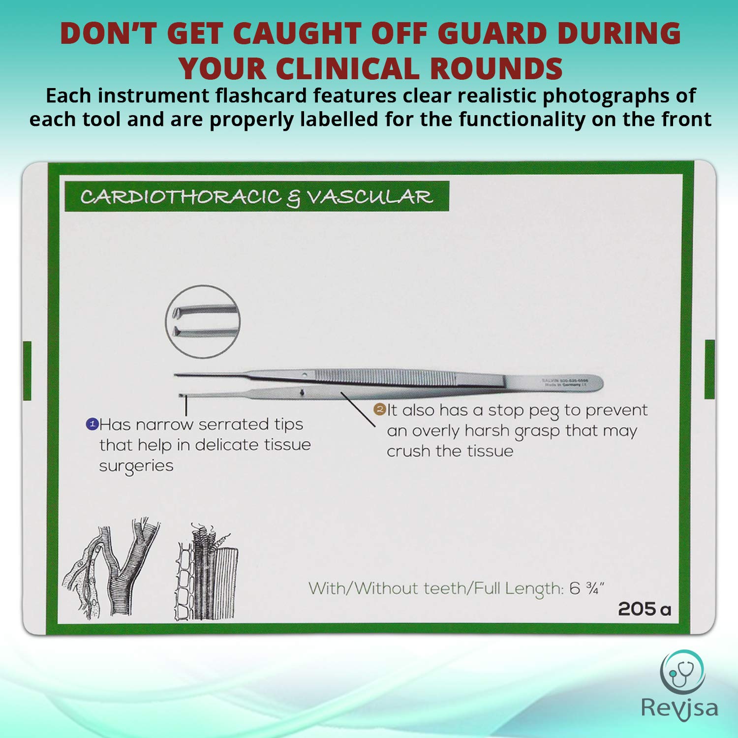 Surgical Instrumentation Flash Cards for Technologists Exam, Medical Students, Operating Room Nurses - Illustrated Instrument Index Cards for General Surgery Ob/GYN Cardio ,Orthopedics, Vascular 2