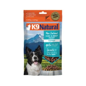 k9 natural - grain free freeze dried dog food topper - hoki & beef, 3.5oz