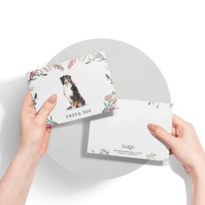 Twigs Paper Thank You Cards Dogs Design - 12 Assorted Dogs Thank You Cards with Envelopes - Made in USA Greeting Card - Eco Friendly Blank Cards and Envelopes - 5.5 x 4.25 Size Appreciation Cards