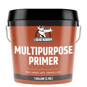 liquid rubber multi-purpose primer - use on concrete and wood, water-based non-toxic and fast drying, easy to apply, 1 gallon