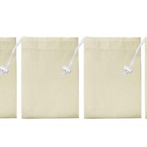 Urban Villa - 4 Pack Extra Large Canvas Heavy Duty Laundry Bags Natural Cotton -Multi Use- Size -71X91 CMS