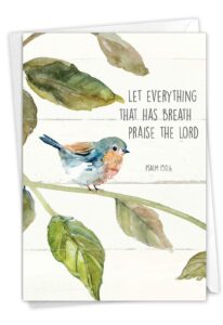 the best card company - congratulations greeting card with envelope - beautiful appreciation, celebration card - scripture birds c7108icgg