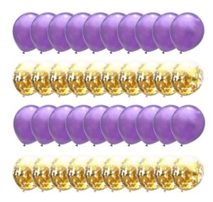 confetti balloons gold purple metallic balloon wedding bridal shower birthday party favor suppliers 12inch