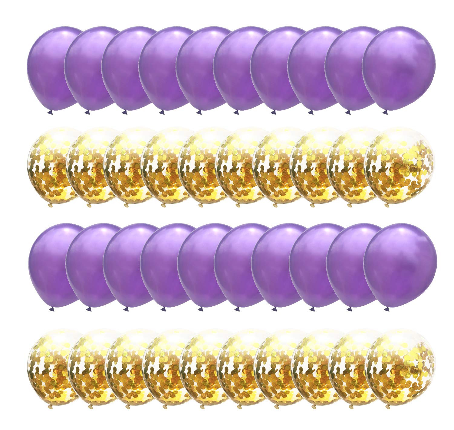 Confetti Balloons Gold Purple Metallic Balloon Wedding Bridal Shower Birthday Party Favor Suppliers 12inch