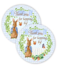 peter party favor stickers - 40 favor bag stickers - rabbit party thank you tag - peter party supplies - rabbit party decorations - stickers