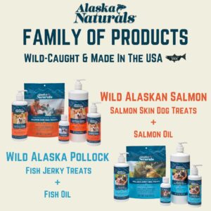 Alaska Naturals Wild Alaskan Salmon Fish Oil for Dogs Skin and Coat – EPA + DHA Omega 3 Oil - Fatty Acids Dog Supplements - Fur Coat and Brain Health - Natural Liquid Food Topper – 15.5 oz. Pump