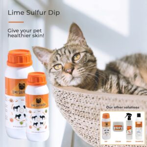 Classic's Lime Sulfur Dip (8 oz - Extra Strength Formula - Safe Solution for Dog, Cat, Puppy, Kitten, Horse