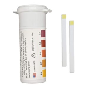 ph test strips for beer making, homebrew, acidity, 4.6 to 6.2 ph [vial of 100 strips]