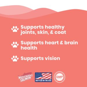 Wild Alaskan Salmon Oil for Dogs & Cats - Skin & Coat Supplement - 100% Wild Caught Bottled in USA - Vet Recommended…(16 Ounce)