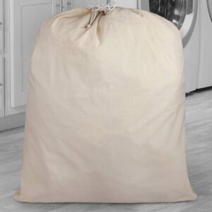 Urban Villa - 4 Pack Extra Large Canvas Heavy Duty Laundry Bags Natural Cotton -Multi Use- Size -71X91 CMS