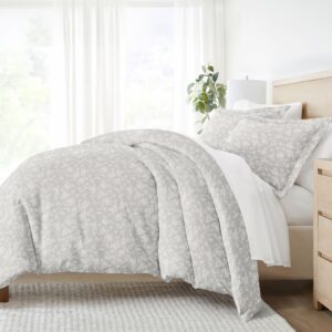 linen market duvet cover queen (light gray) - experience hotel-like comfort with unparalleled softness, exquisite prints & solid colors for a dreamy bedroom - queen duvet cover set with 2 pillow shams