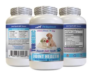 pet supplements & nutrition llc dog joint supplement - joint health with turmeric - msm - glucosamine - hip support - dog glucosamine turmeric - 60 tablets (1 bottle)