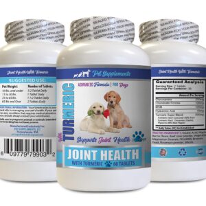 PET SUPPLEMENTS & NUTRITION LLC Dog Joint Supplement - Joint Health with Turmeric - MSM - GLUCOSAMINE - Hip Support - Dog glucosamine Turmeric - 60 Tablets (1 Bottle)