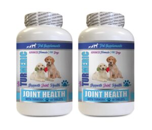 pet supplements & nutrition llc dog joint support - joint health with turmeric - msm - glucosamine - hip support - dog glucosamine joint supplement - 120 tablets (2 bottles)