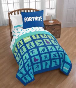 jay franco and sons fortnite boogie down emote twin / full comforter set with pillow sham