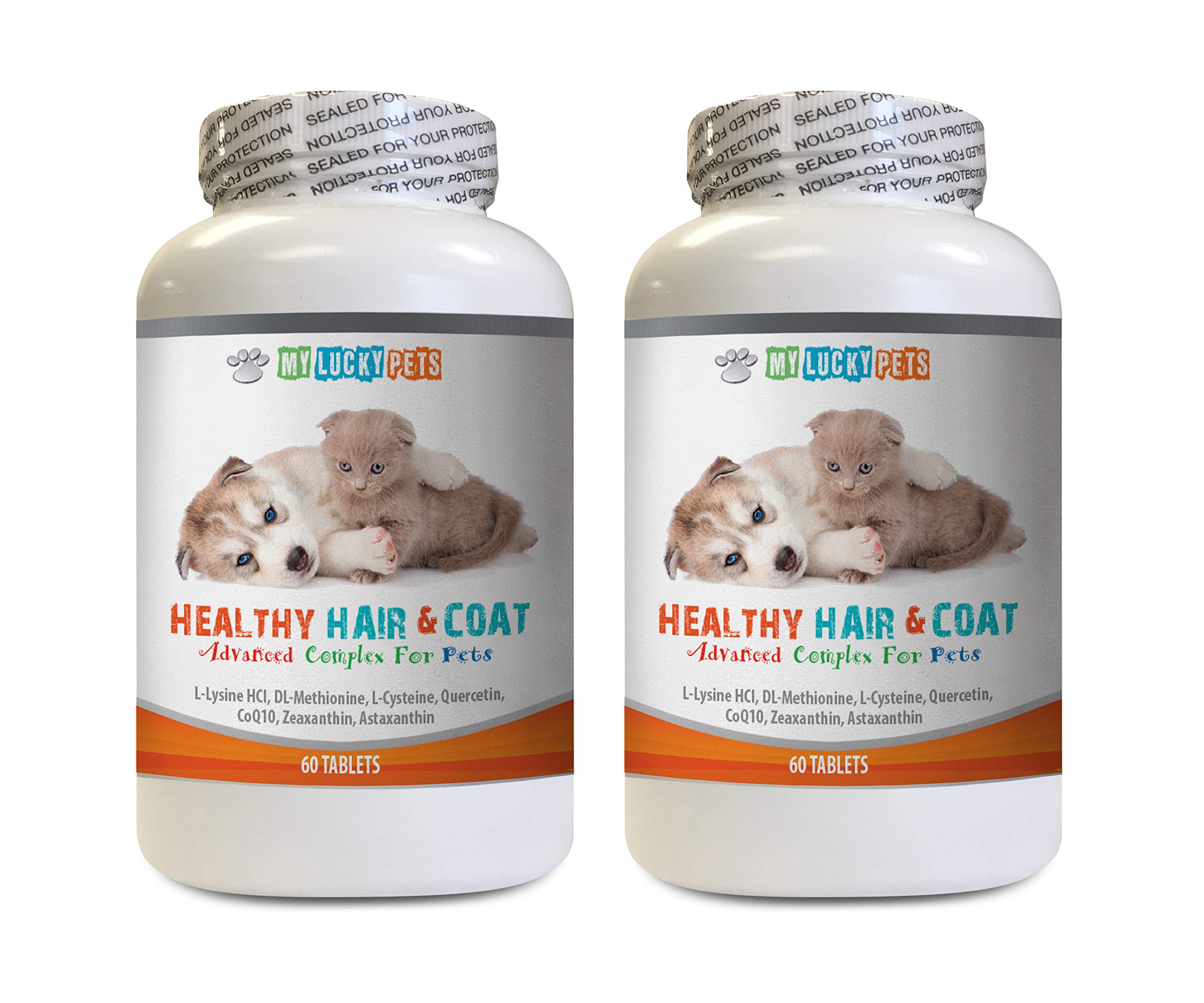 cat Skin and Coat Supplement - Pets Healthy Hair and Coat - Boost Immune System - Nail Health - Premium Complex - cat Mineral Supplement - 120 Treats (2 Bottles)