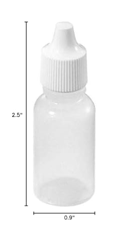 LASSUM 10PCS 15ml Empty Plastic Dropper Bottle Squeezable Eye Liquid Dropper Bottles Small Dropper