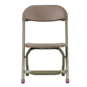 Flash Furniture 2 Pk. Kids Brown Plastic Folding Chair